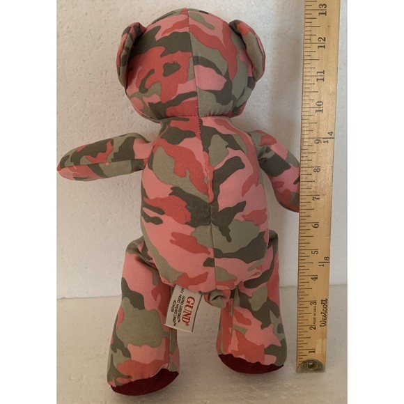 Gund | Toys | Gund Pink Bear My Hero Wears Camo Shades Of Pink Greens 3 ...